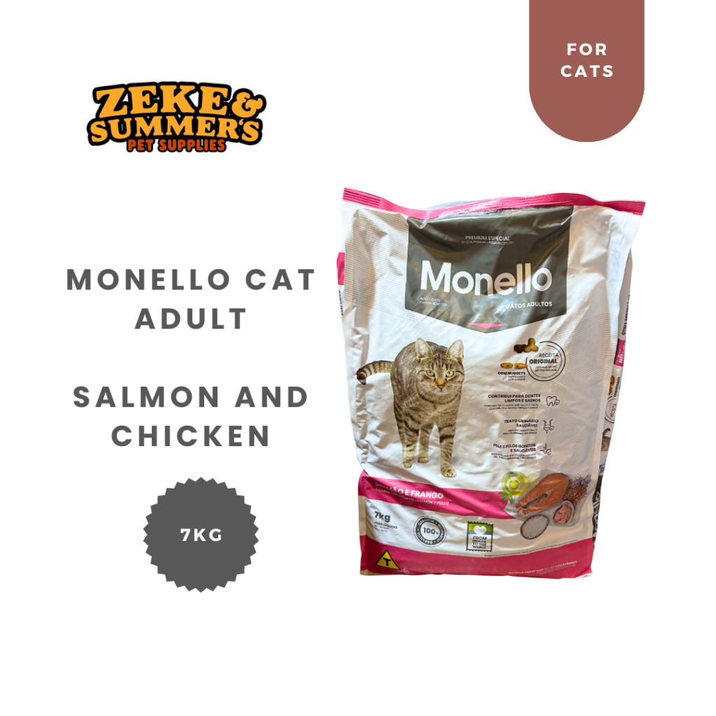 Monello Adult Cat Food 7kg – Salmon, Tuna & Chicken | Premium Dry Food ...
