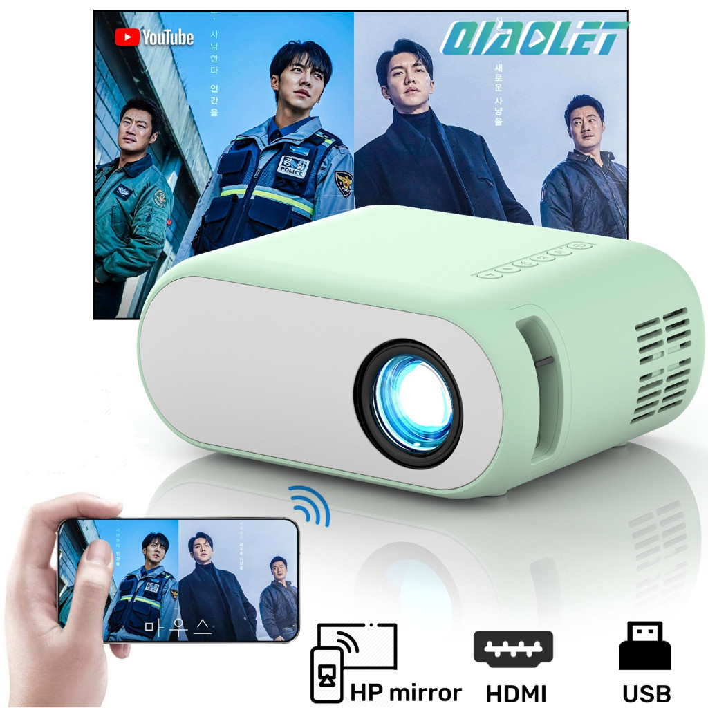 QIAOLET Z1 Mini Projector 2300 Lumens Portable Wireless Projection ...
