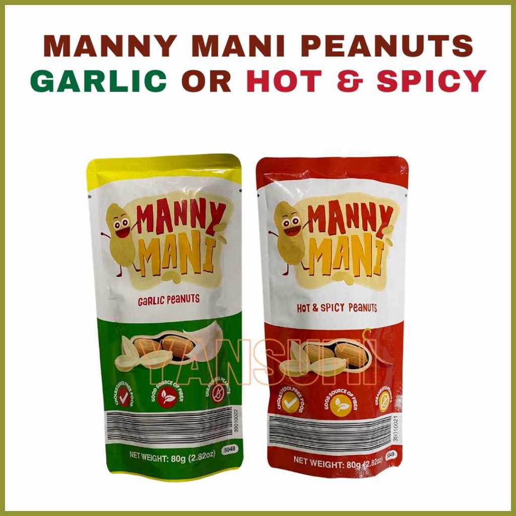 MANNY MANI Peanuts (80g pack) | 100% Cholesterol Free | High Fiber ...