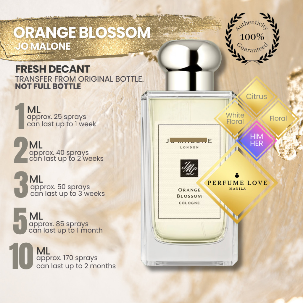 PERFUME DECANT JM Orange Blossom cologne (Worn Seventeen Jeonghan BTS ...