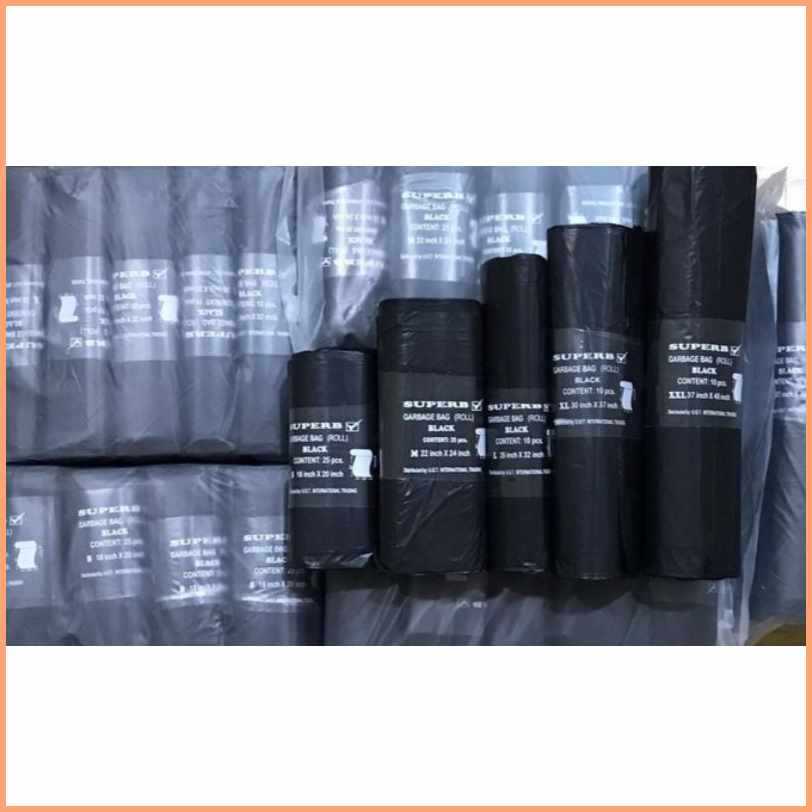 SUPERB BIO ACE trash garbage bags per pack black and white | Shopee ...