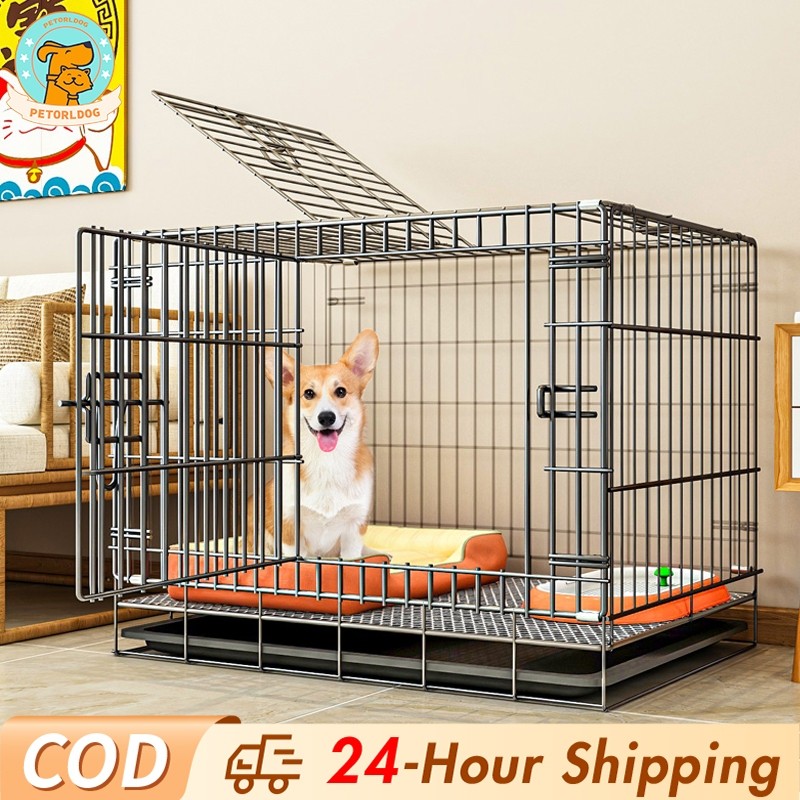 Dog Cage Foldable Pet Cage Large size Foldable Steel Wire Cage with ...