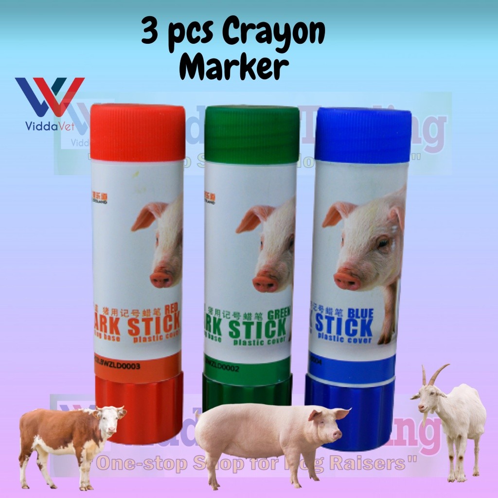 3 pcs Big Crayon Marker for Pigs Livestock Marker Livestock Paint ...