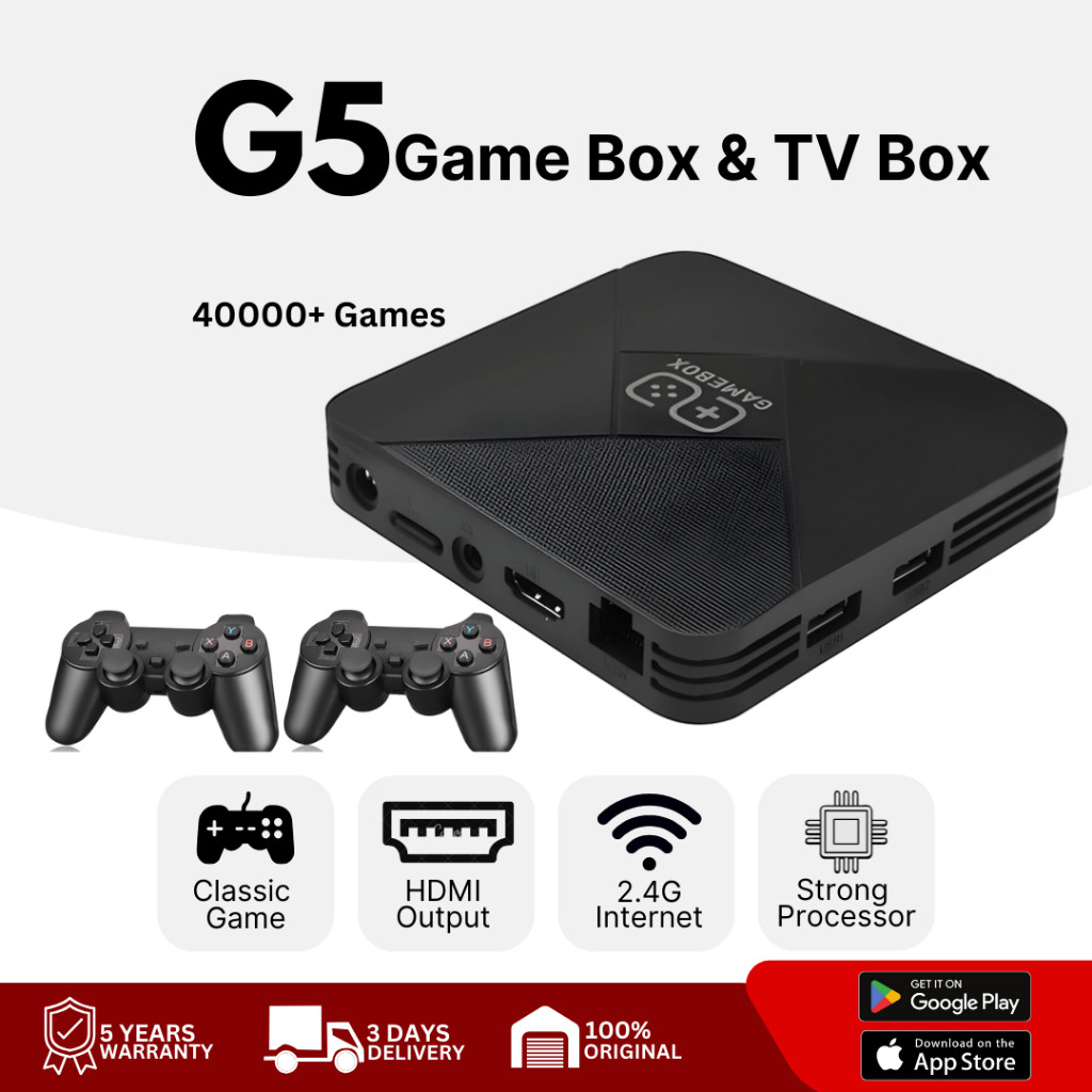 2024 NEW Android TV box + GAME BOX G5 2in1 4K HD Game Console 40000 ...