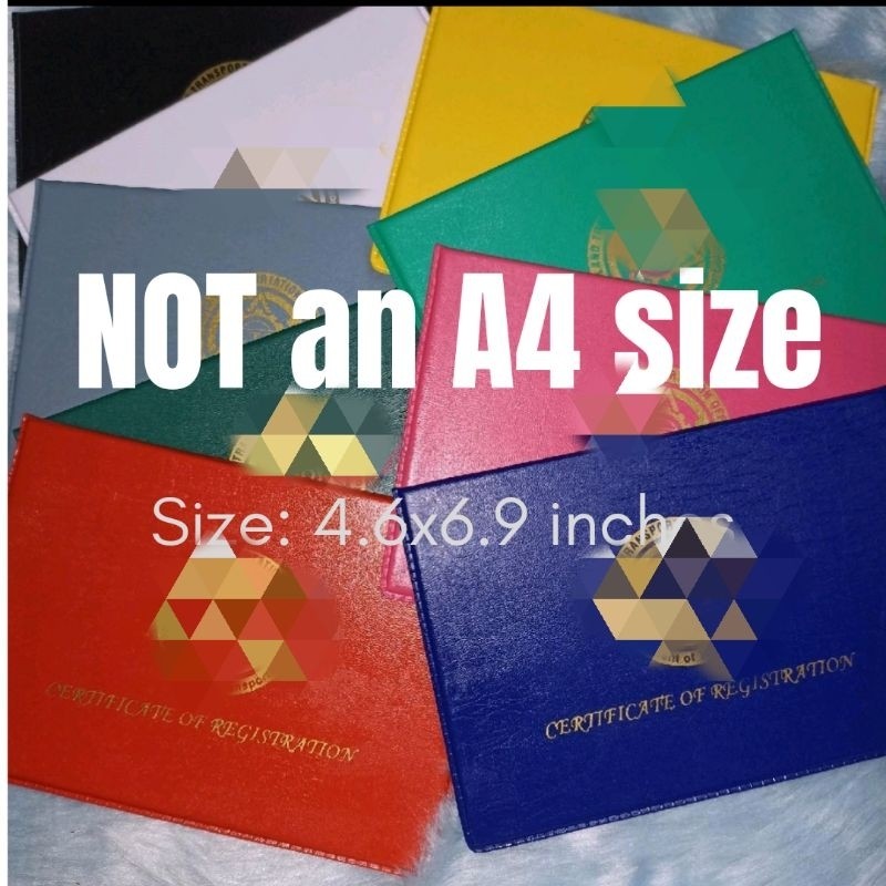 CERTIFICATE OF REGISTRATION AND LTO DOCUMENTS CARD HOLDER ( W/ GOLD ...