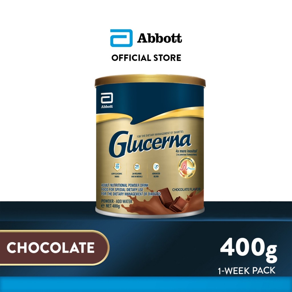 Glucerna Chocolate 400g for Diabetic Nutrition Powder Milk Drink ...