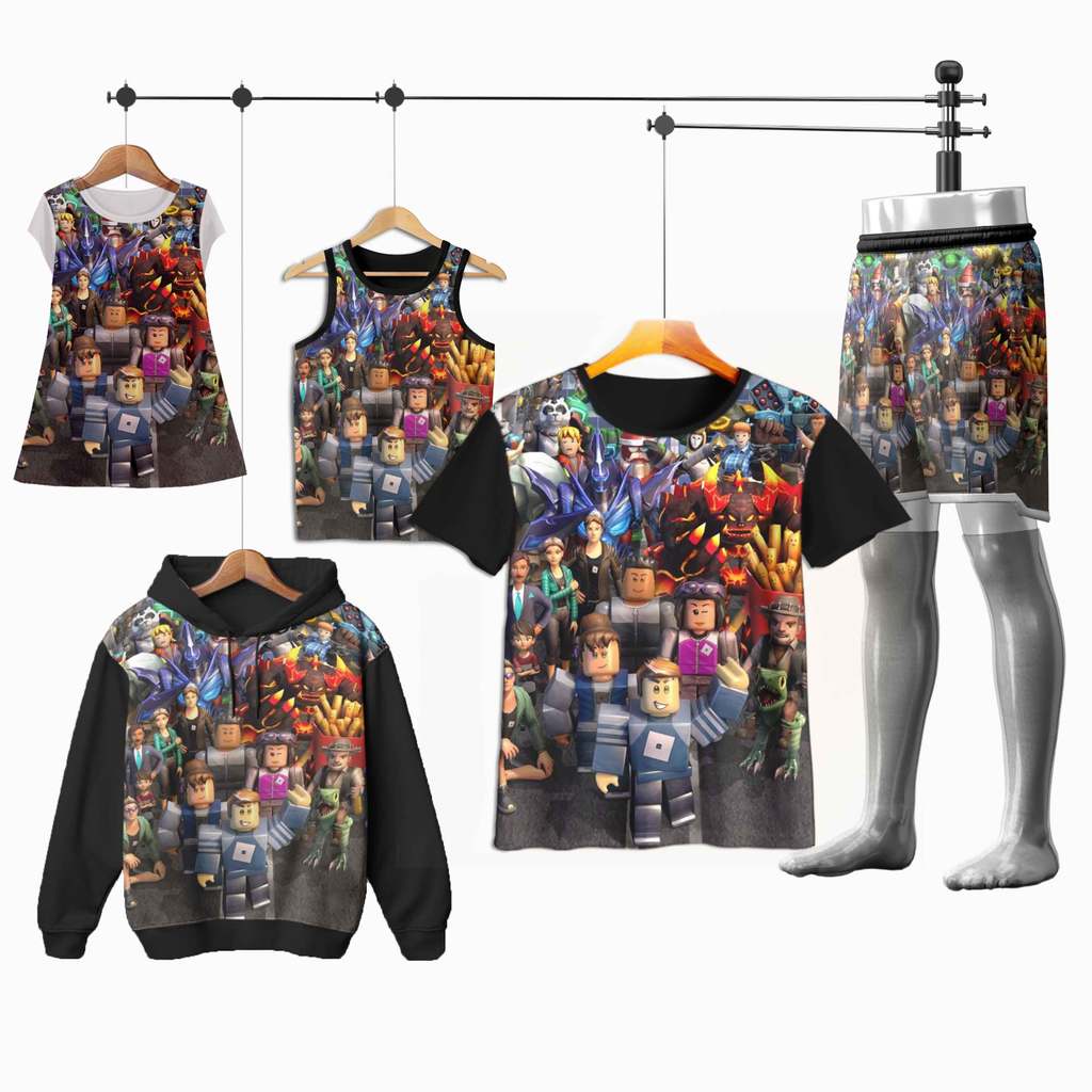 Roblox Game 3D Roblox-3 Kids Clothes T-Shirt Pants Dress Jacket Lekbong ...