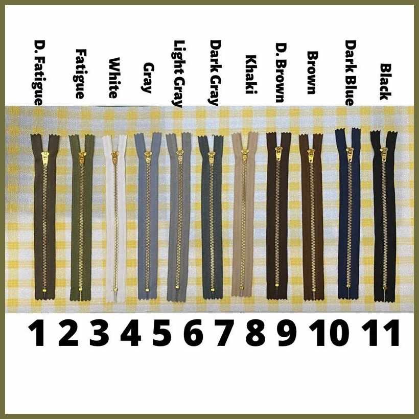 8”$oW}MIT@Hz#Brass}O>Zipper)X>w/)C>Steel)i>slider)n>()ou>100 pcs per ...