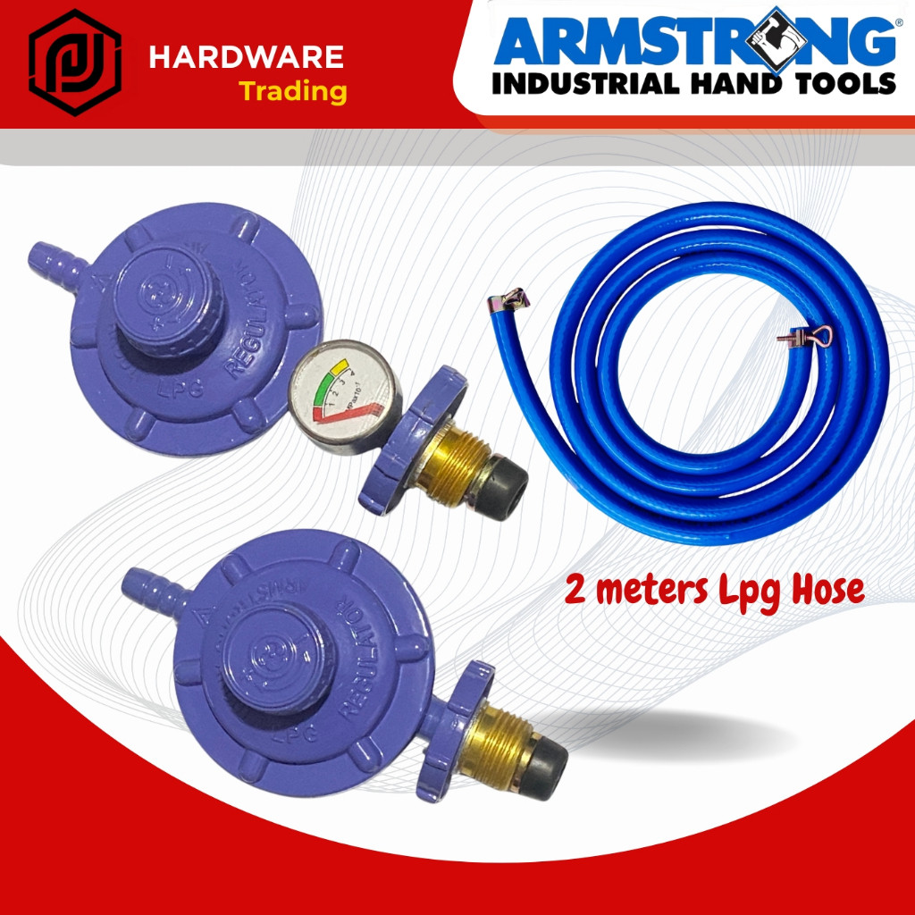 ARMSTRONG LPG Gas Regulator with 2 Meters Hose Heavy Duty | Shopee ...