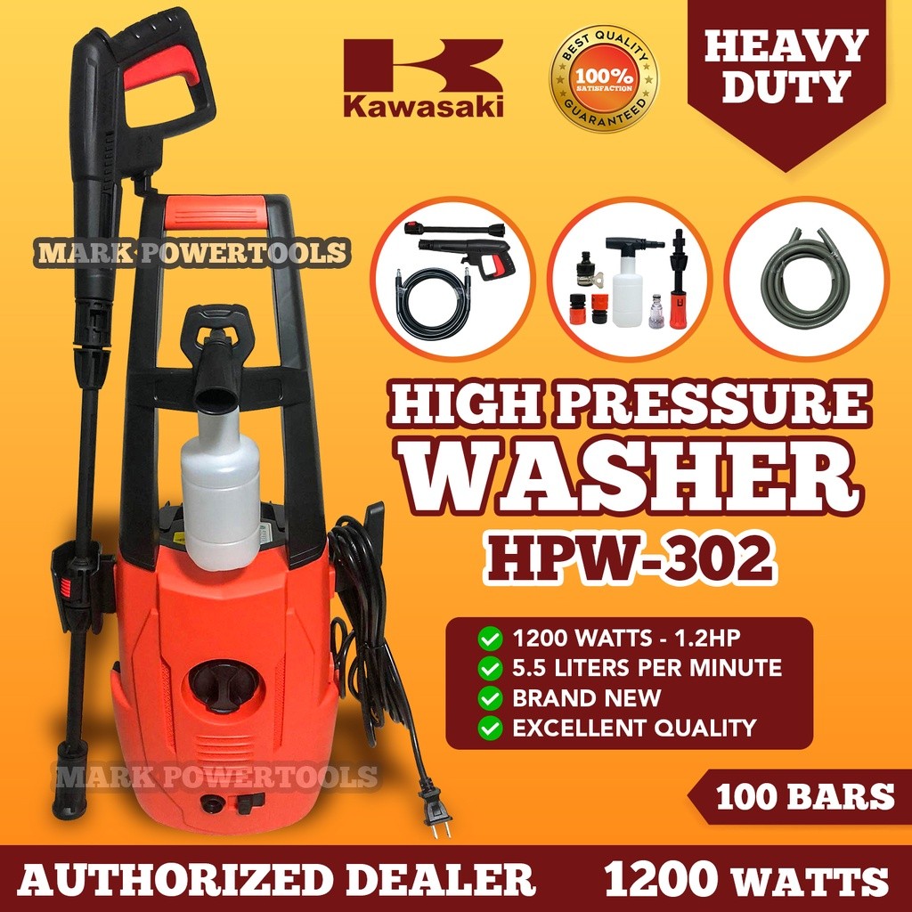Original Kawasaki Pressure Washer 1200W 100Bar | Shopee Philippines