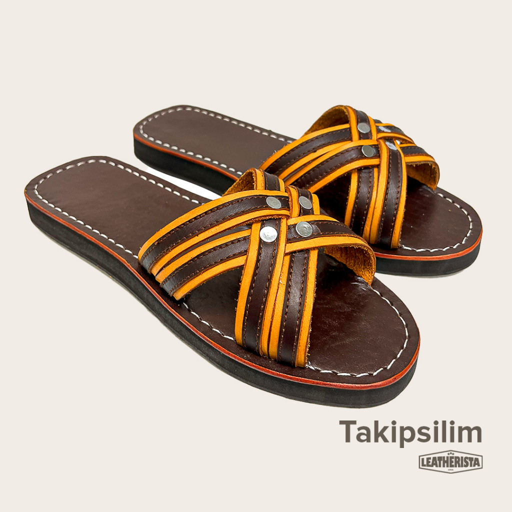 Leatherista Lokal Takipsilim (Alpombra House Leather Slippers for Men ...