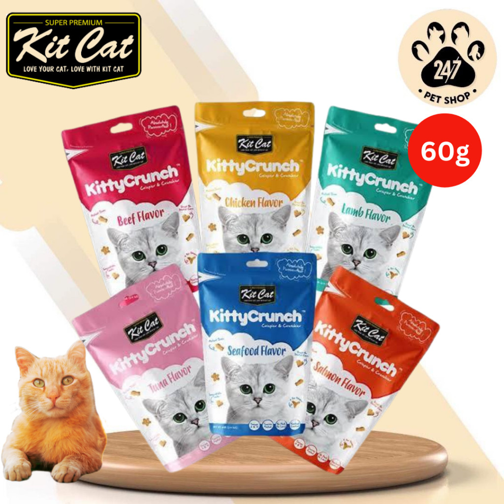 60g Kitcat Kit Cat Kitty Crunch Cat Treats Cat Snack Cat Food Cat Pet ...
