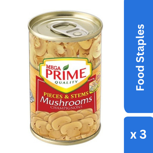 Mega Prime Pieces and Stems Mushroom 425g , Bundle of 3 | Shopee ...