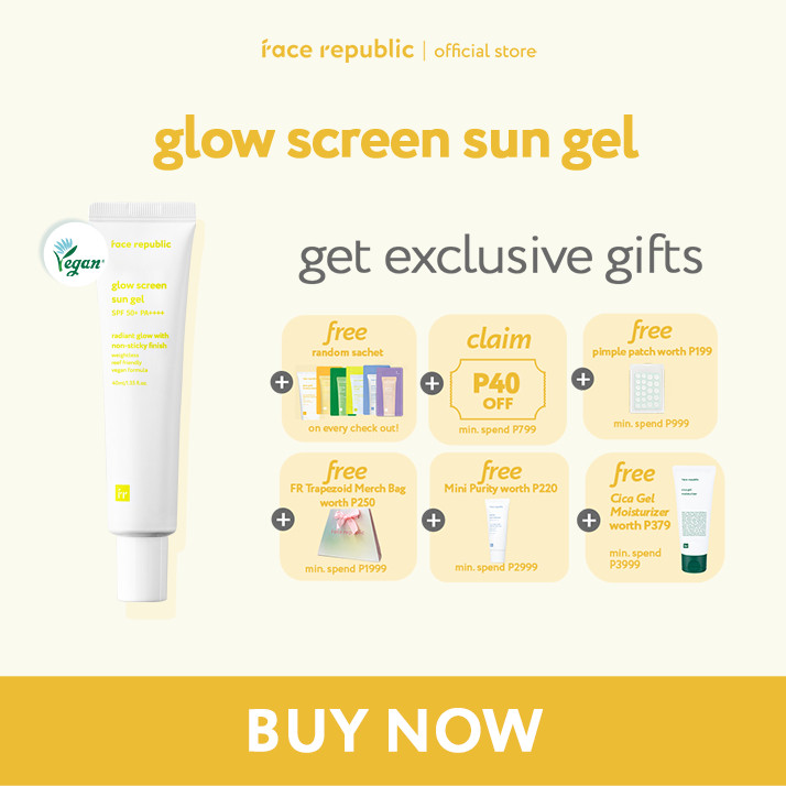 Face Republic Glow Screen Sun Gel SPF50+ PA++++ 40mL [Non-sticky ...