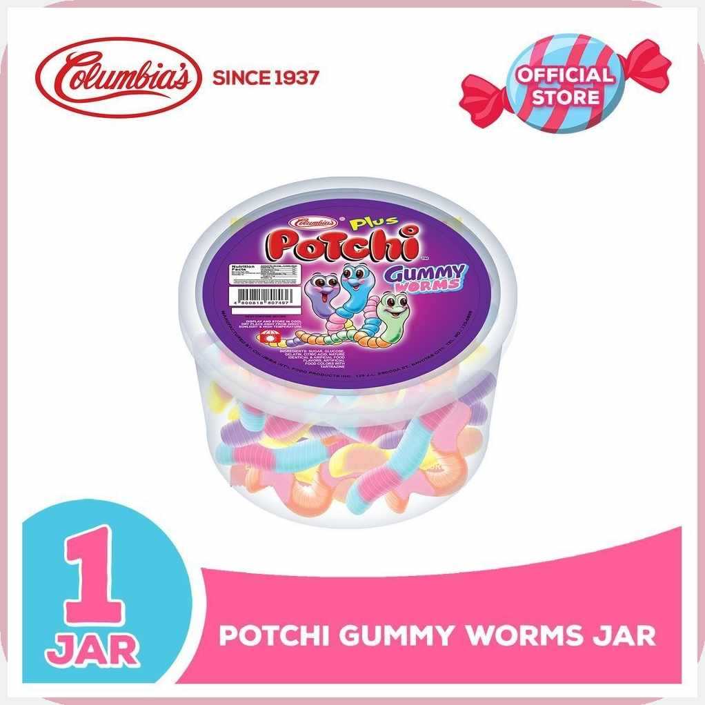 Columbia Candies: Potchi Gummy Worms Candy Jar | Shopee Philippines