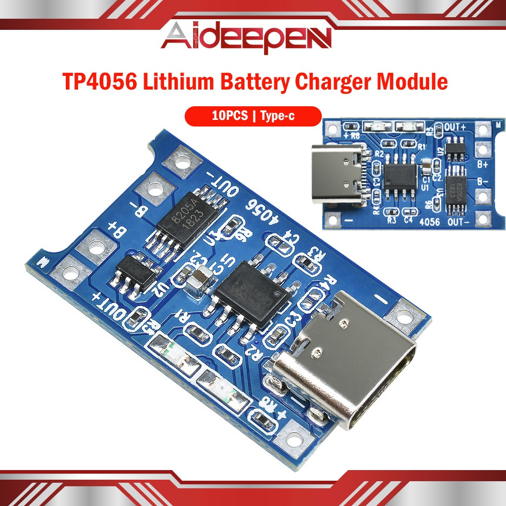 Type-C/Micro USB 5V 1A 18650 TP4056 Lithium Battery Charger Module ...