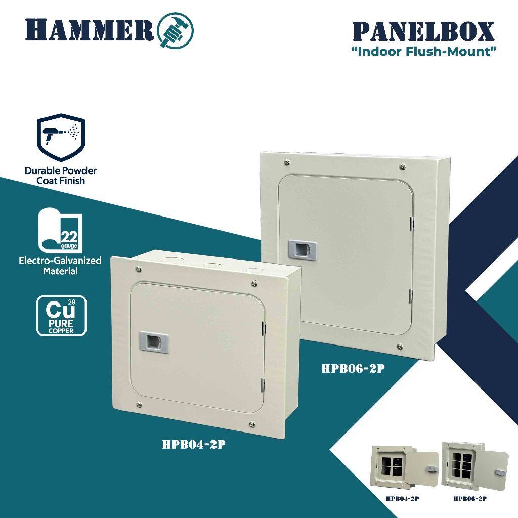 Panel Box for Plug-In Circuit Breaker 2-Pole Indoor Flush-Mount Pure ...