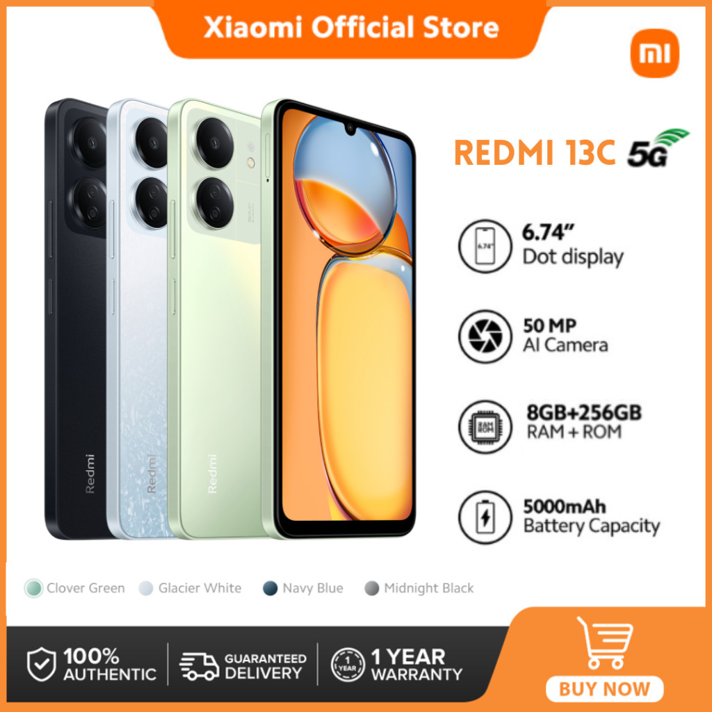 XIAOMI Redmi 13C 5G 8+256GB Global Version Smartphones MediaTek Helio ...