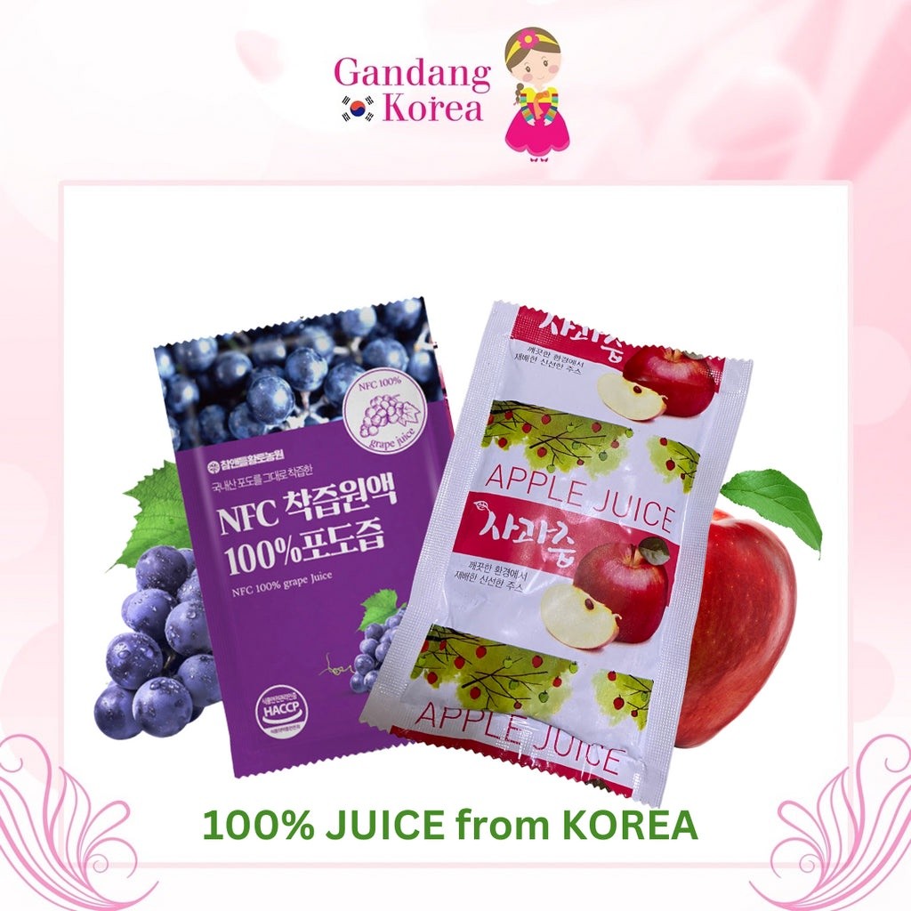 100% Grape Juice Apple Juice Pure Extract from Korea 100ml | Shopee ...