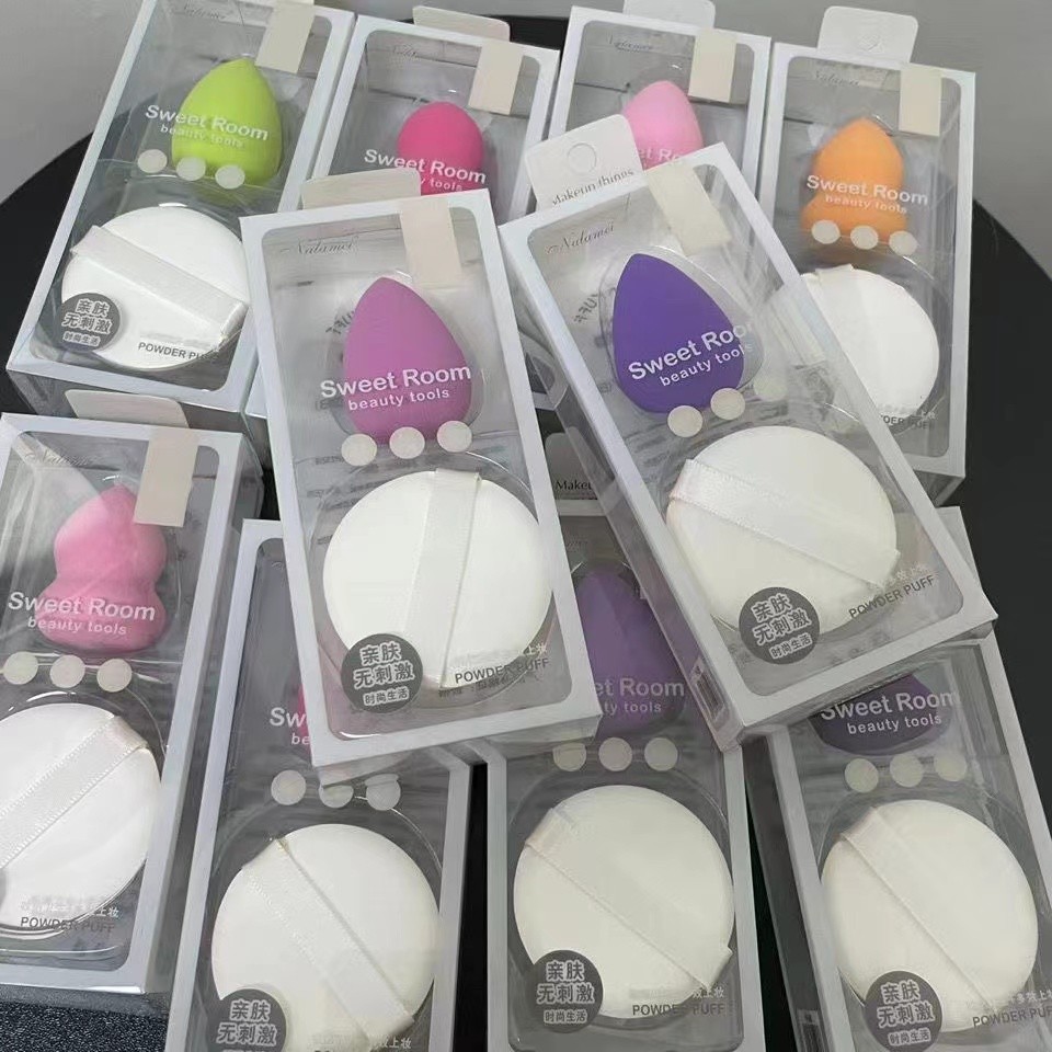 Powder Puff Set Beauty Egg Makeup Set Wet and Dry Makeup Applicator ...