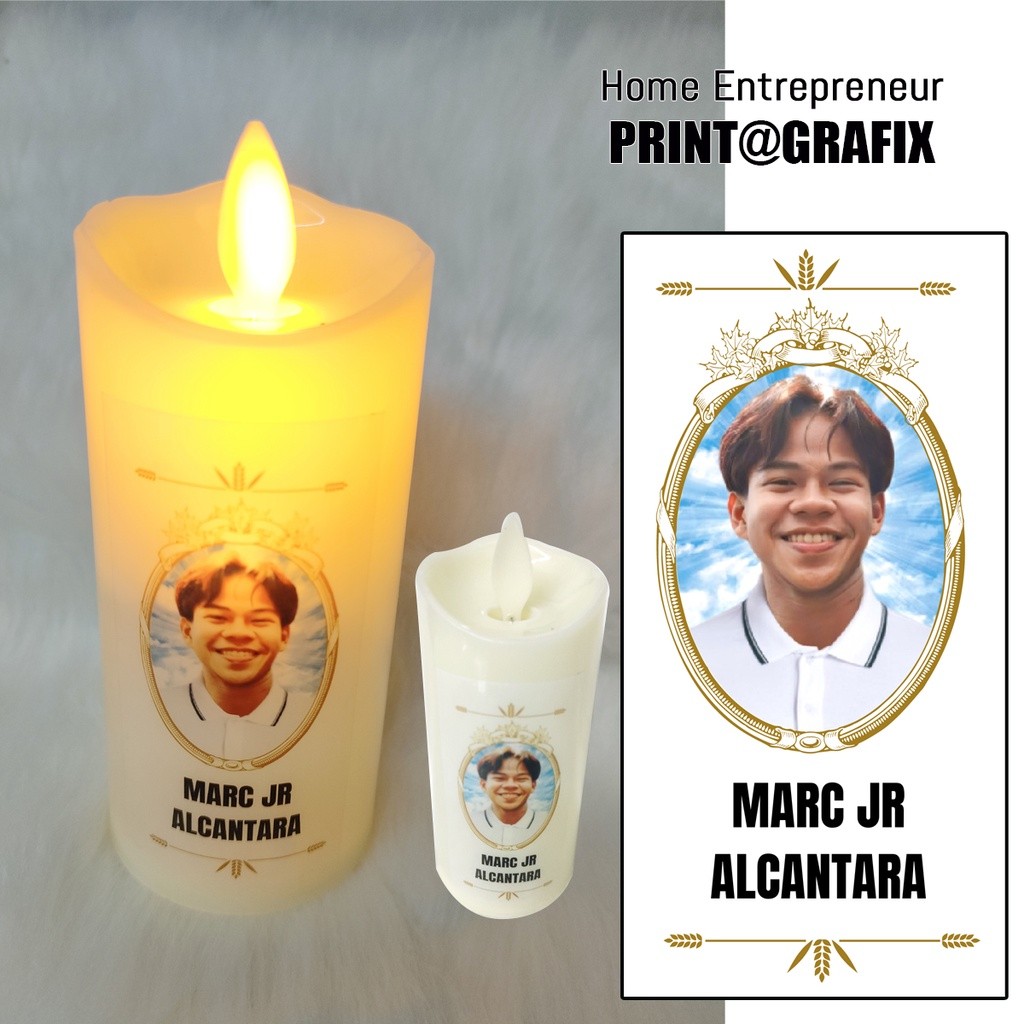 FUNERAL LED Flameless Candle Customize or Personalized | Shopee Philippines