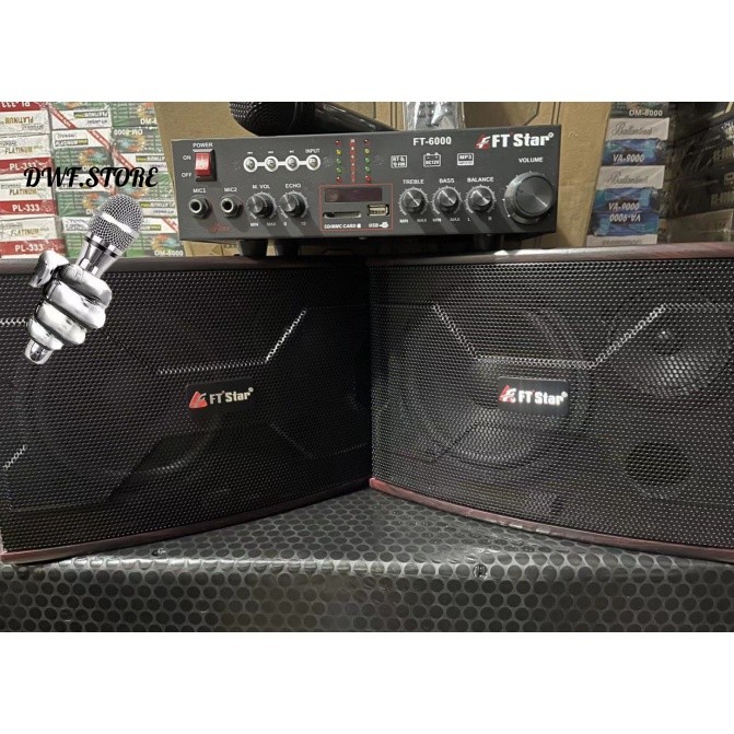 FT STAR Karaoke Audio Systen 6 Bass Bluetooth USB FM With Microphone ...