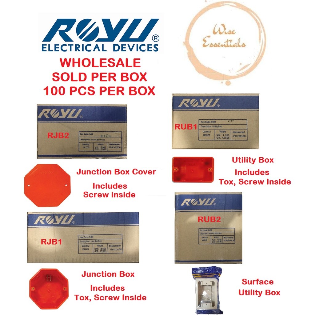 ROYU WHOLESALE Junction Box, Junction Box Cover, Junction Utility Box ...