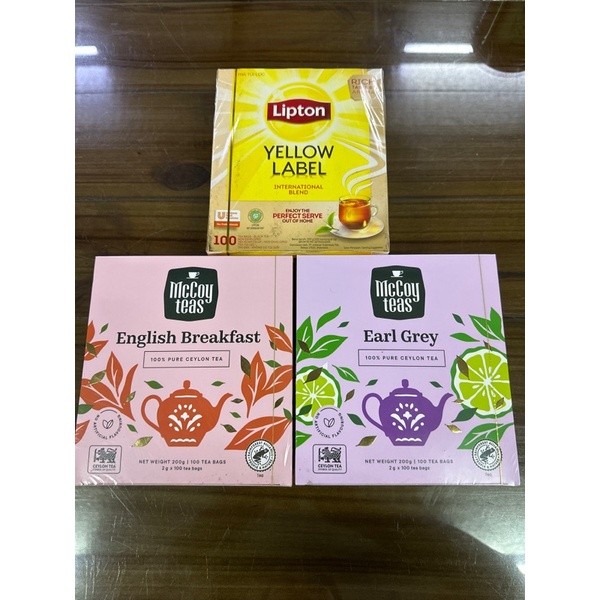 McCoy Teas / Lipton Yellow Label Black Tea 100 Teabags | Shopee Philippines