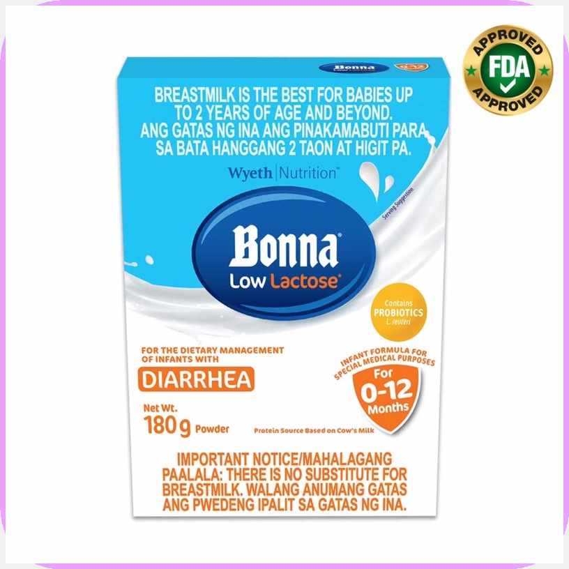 BONNA LOW LACTOSE 0-12 MONTHS 180 GRAMS POWDERED MILK AVAILABLE ON HAND ...
