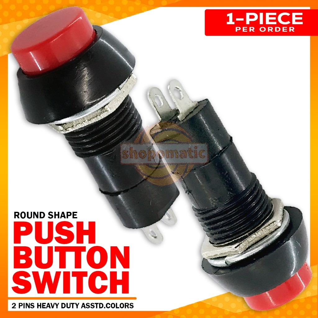 2 Pins Push Button Switch Round ON-OFF Heavy Duty | Shopee Philippines