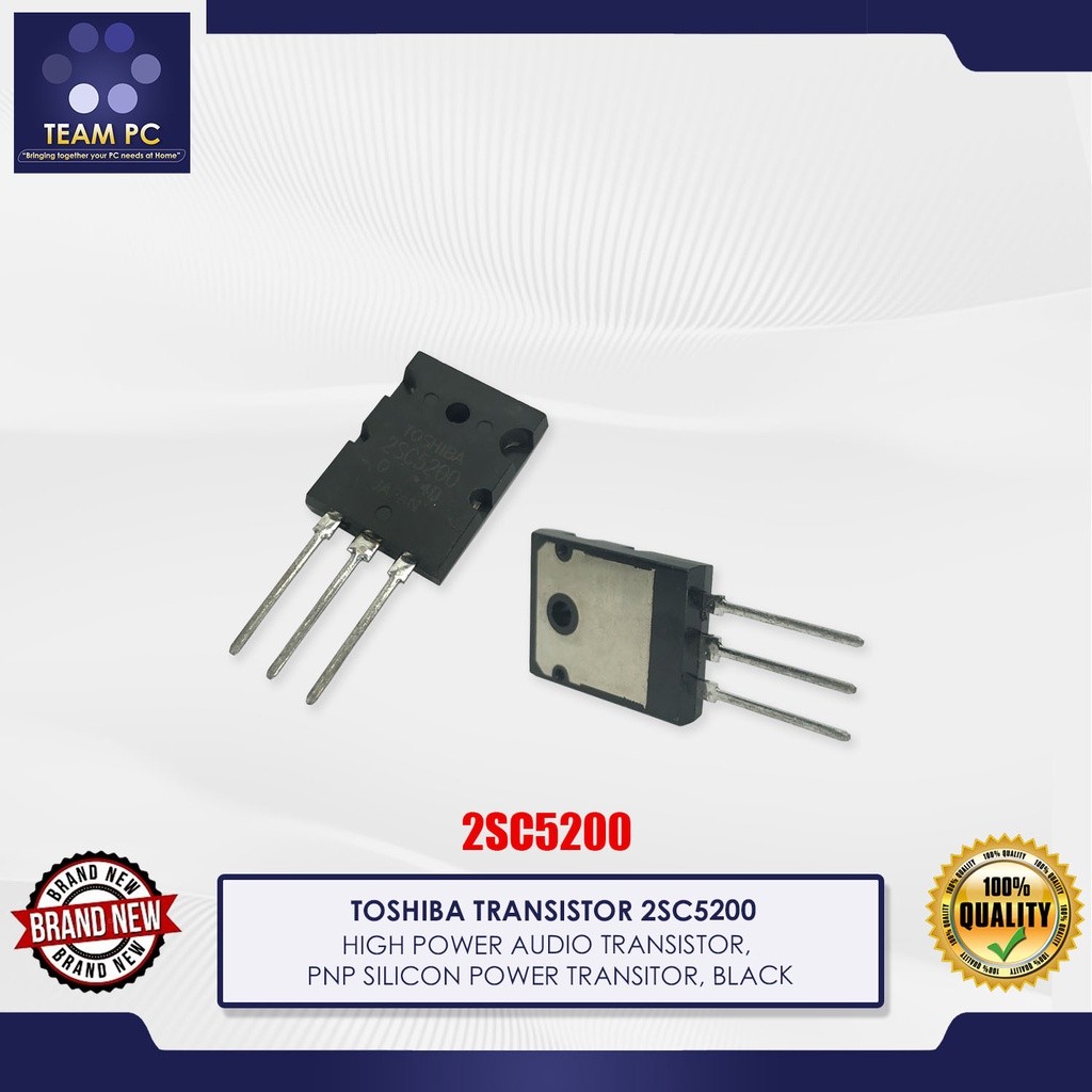 TOSHIBA TRANSISTOR 2SC5200, HIGH POWER AUDIO TRANSISTOR, PNP SILICON ...