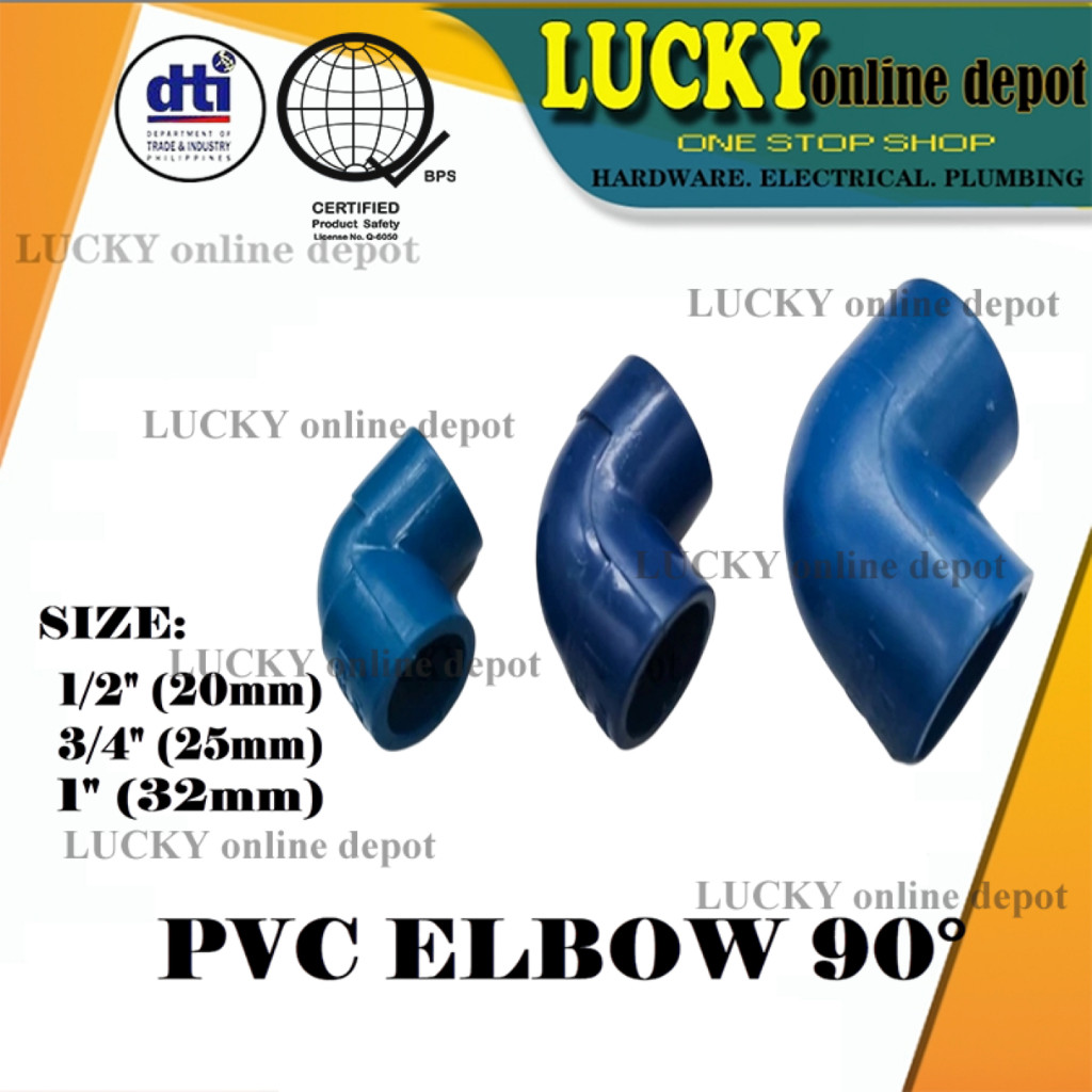 BLUE BEST PVC ELBOW 90 DEGREES PIPE FITTINGS (PLAIN) | Shopee Philippines
