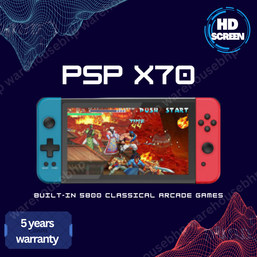 PSP X12/X70/X7 Handheld Game Console 7inch High-definition HD BIG ...