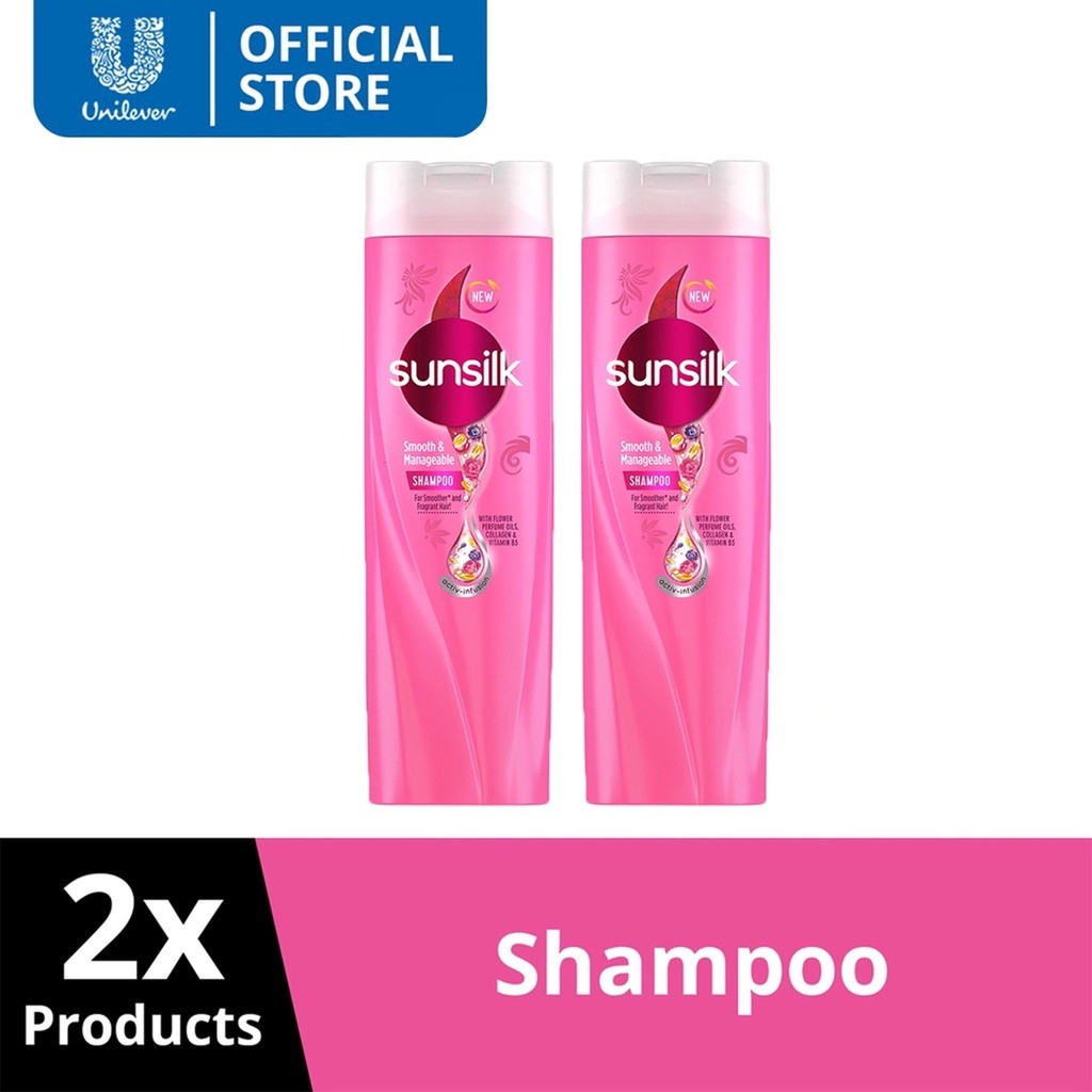 Sunsilk Pink Smooth & Manageable 350ml x2 | Shopee Philippines