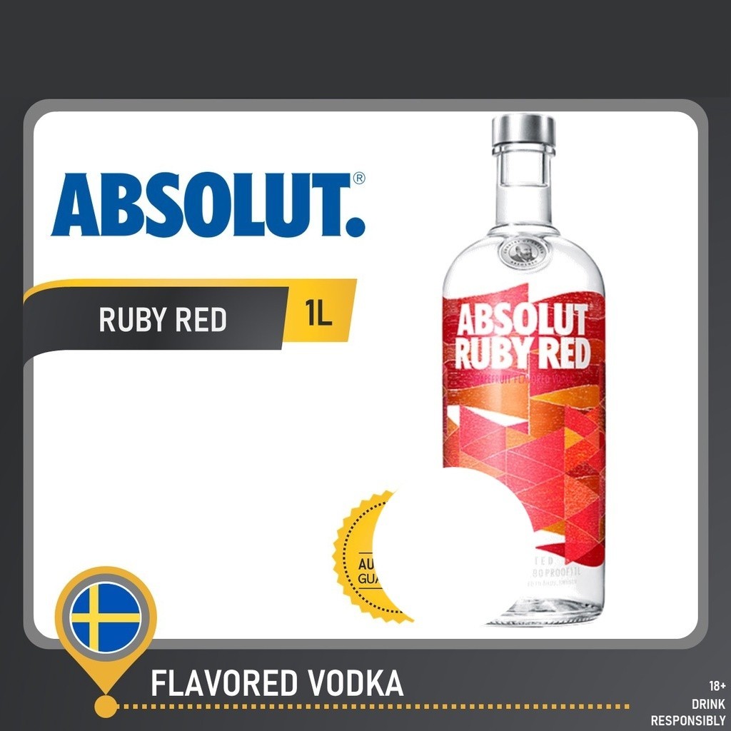 Absolut Ruby Red Vodka 1L | Shopee Philippines