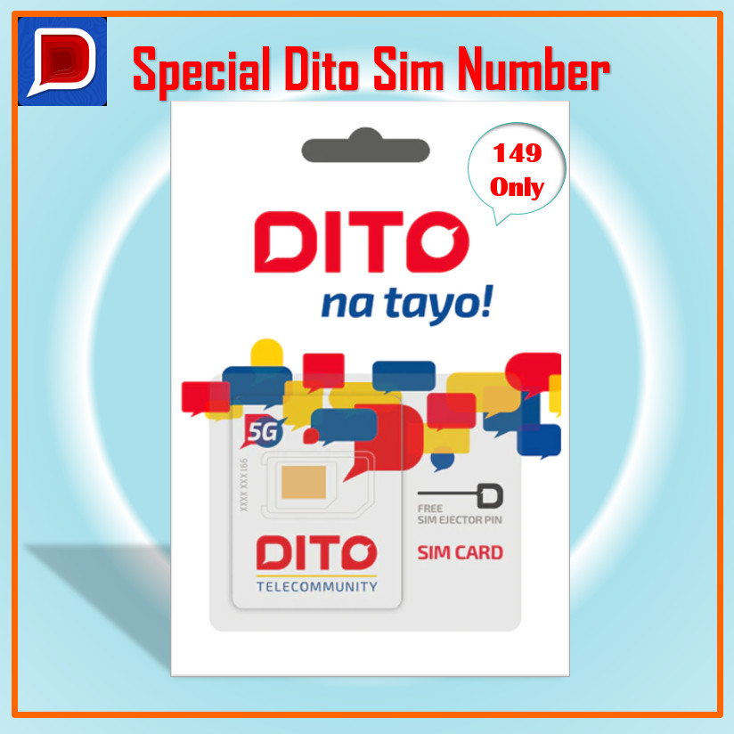 SPECIAL NUMBER DITO TELECOMMUNITY DITO SIM 5G With Free 7GB Data ...