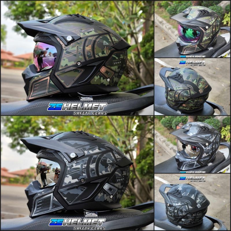 SPYDER CORE G S3 STORM - DUAL SPORT HELMET ( FREE EXTRA VISOR) | Shopee ...