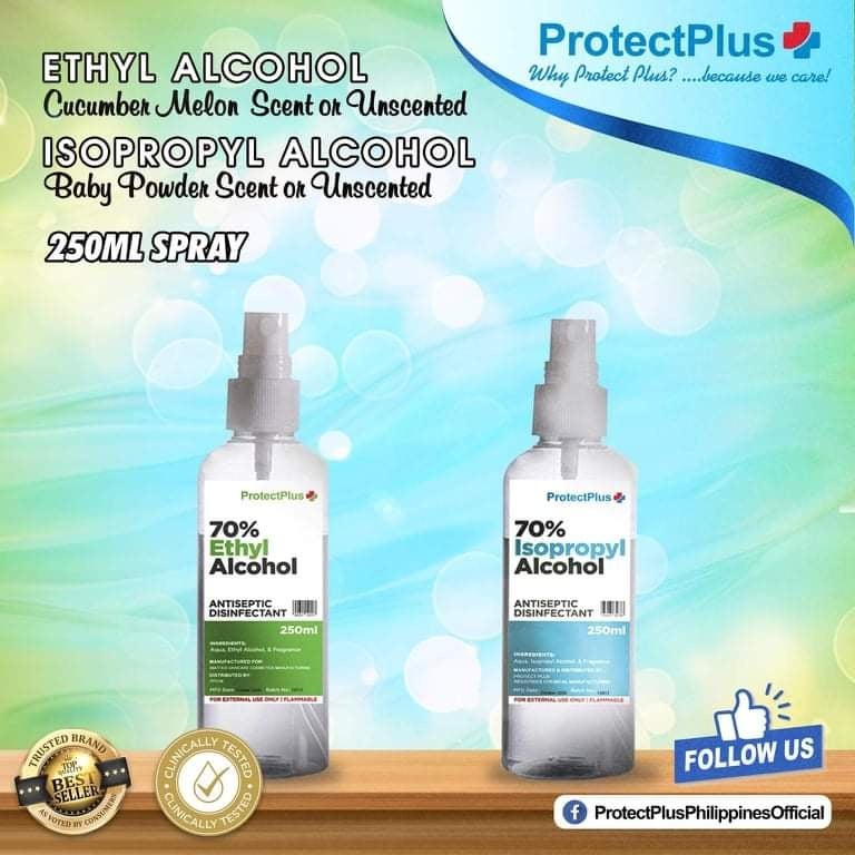 SALE 70% ISOPROPYL ETHYL ALCOHOL 250ML SPRAY ANTISEPTIC DISINFECTANT ...