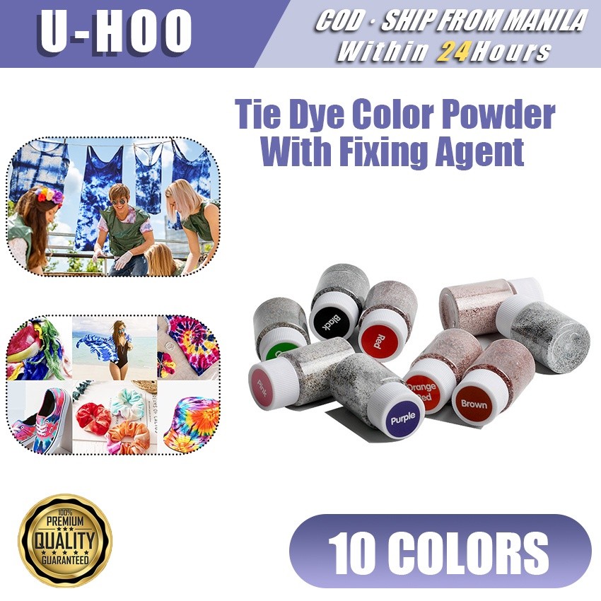 20g Multicolor Clothes dye powder Tie dye powder with fixing agent ...