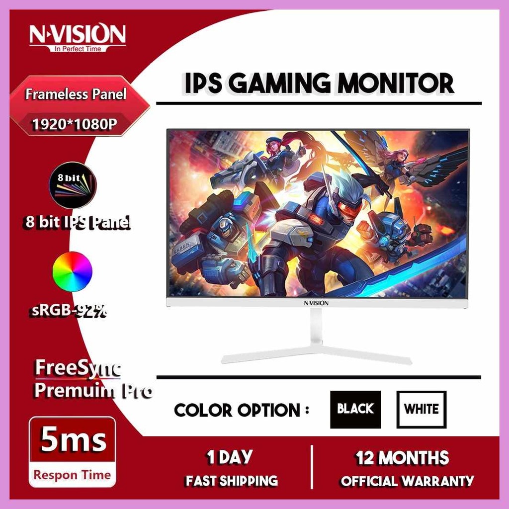 Nvision!VD|24'']GH@Inch`bh;N2455&PRO&Ips&Monitor&100Hz&Frameless 1920 ...