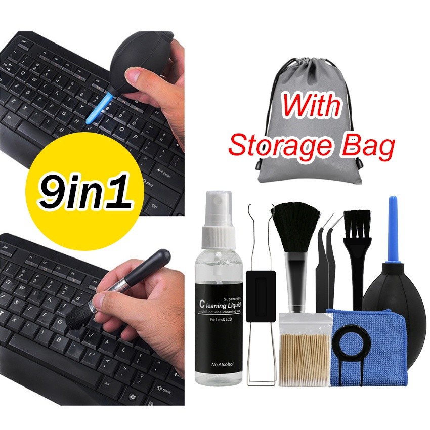 9Pcs Cleaning Liquid Set Mechanical Keyboard Cleaning Kit Computer ...