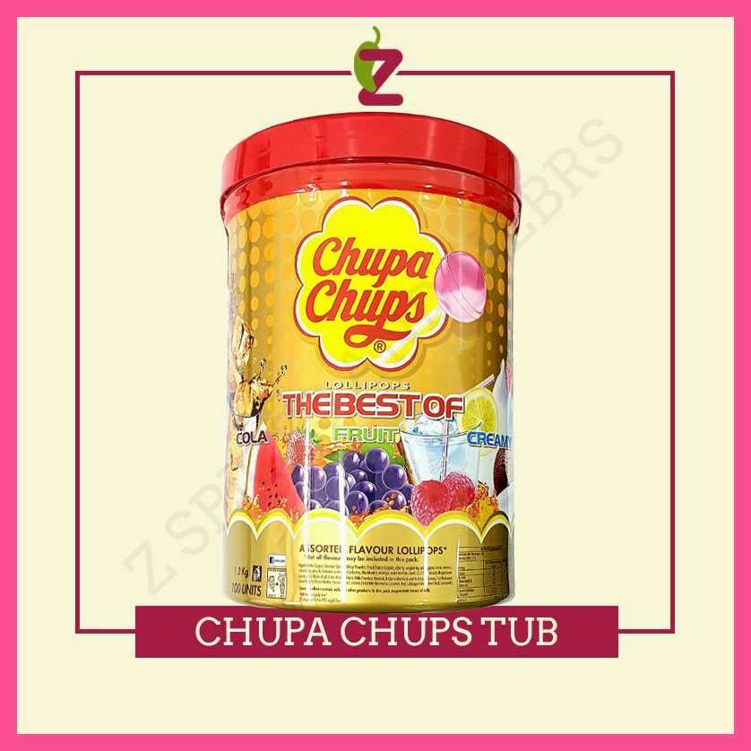 CHUPA CHUPS ASSORTED JAR 100 LOLLIPOPS | Shopee Philippines