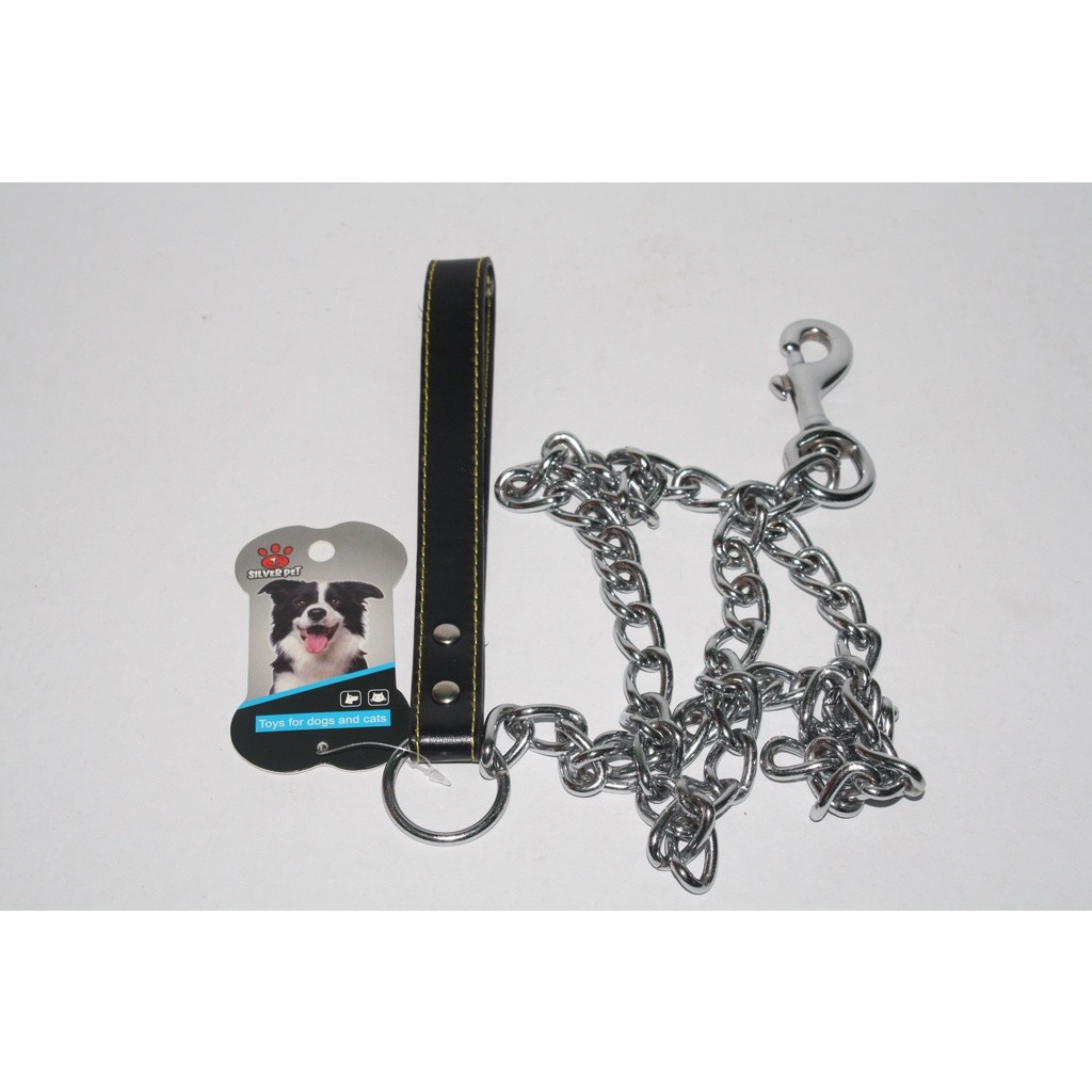 Dog Chain ( Steel Chain Leather Handle ) SC-2, | Shopee Philippines