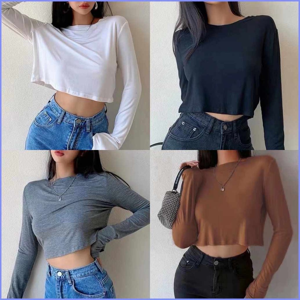 Angelcity@hz[Round=Fj:Neck?Vb*Long~tt*Sleever~NY*Korean~dn*Semi~hJ*Crop ...
