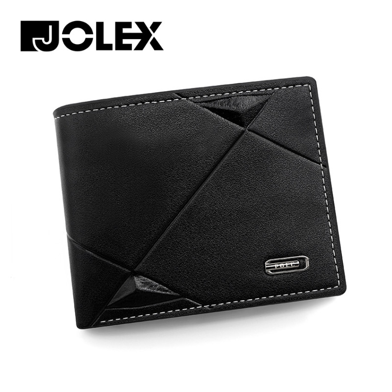JOLEX Men's Wallet Fashion Short Wallet Multi-card Slots bi-Fold Zipper ...