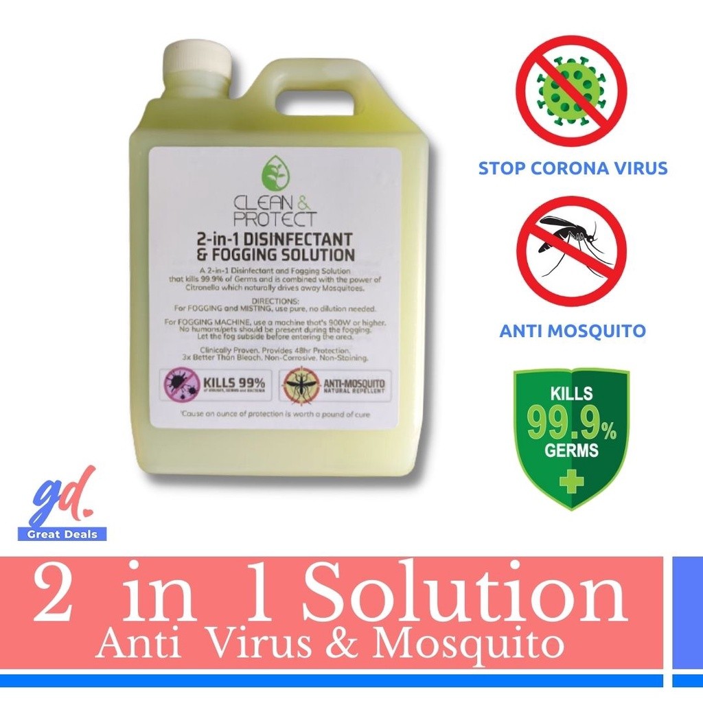 1 Liter Disinfectant and Mosquito Repellent, Fogging Solution ...