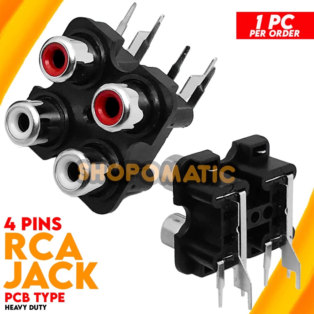 RCA Jack 4 Pins PCB Type | Shopee Philippines