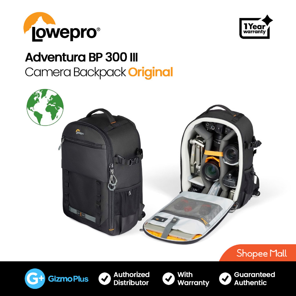 Lowepro Adventura BP 300 III Backpack (Black) | Shopee Philippines