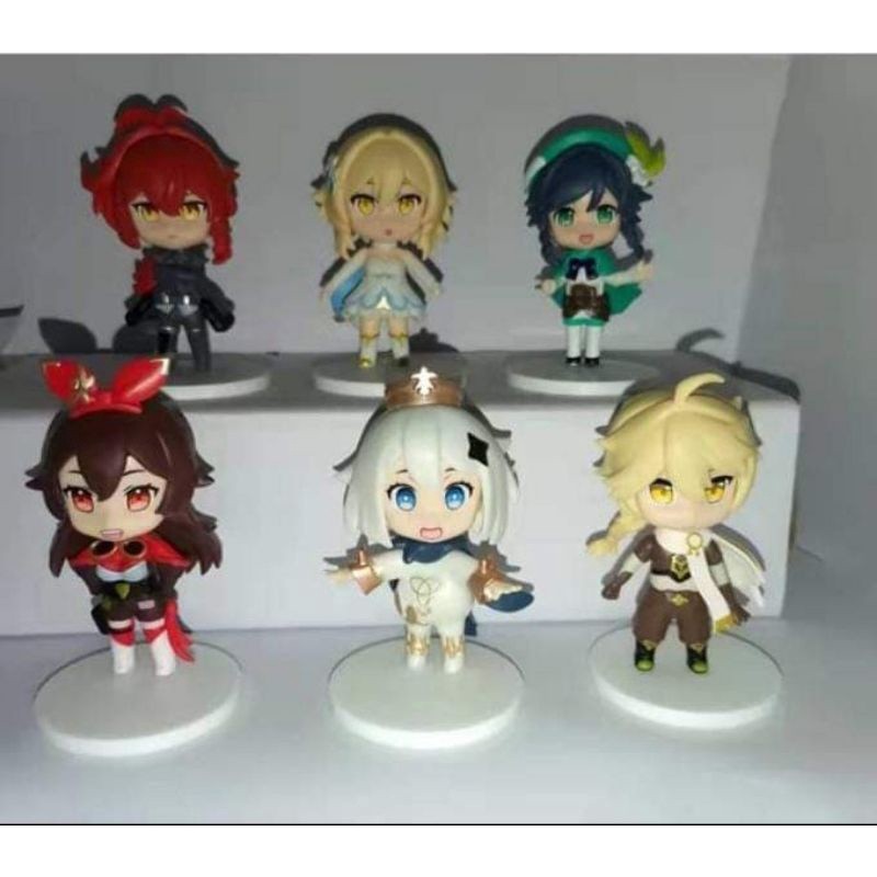 shop : GENSHIN IMPACT Anime Toy Figure Cake Topper 6-Pc. Set 10Cm ...