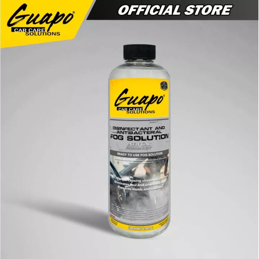 Guapo Disinfectant and Antibacterial Fog Solution New Car Scent 500 ml ...